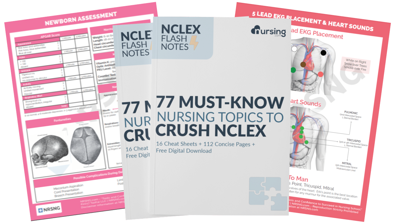 *Free NCLEX Book Download* NCLEX Flash Notes | 77 must know nursing topics