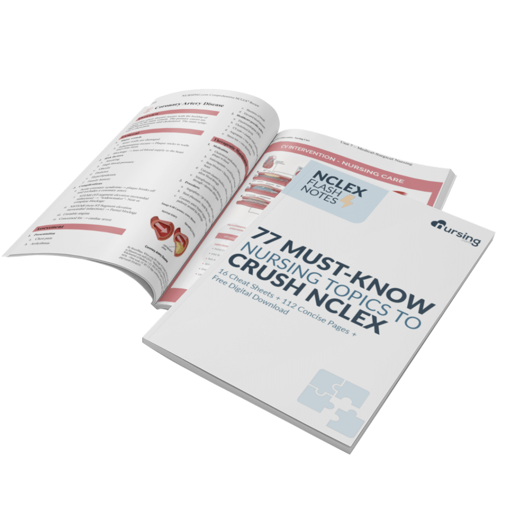 *Free NCLEX Book Download* NCLEX Flash Notes | 77 must know nursing topics